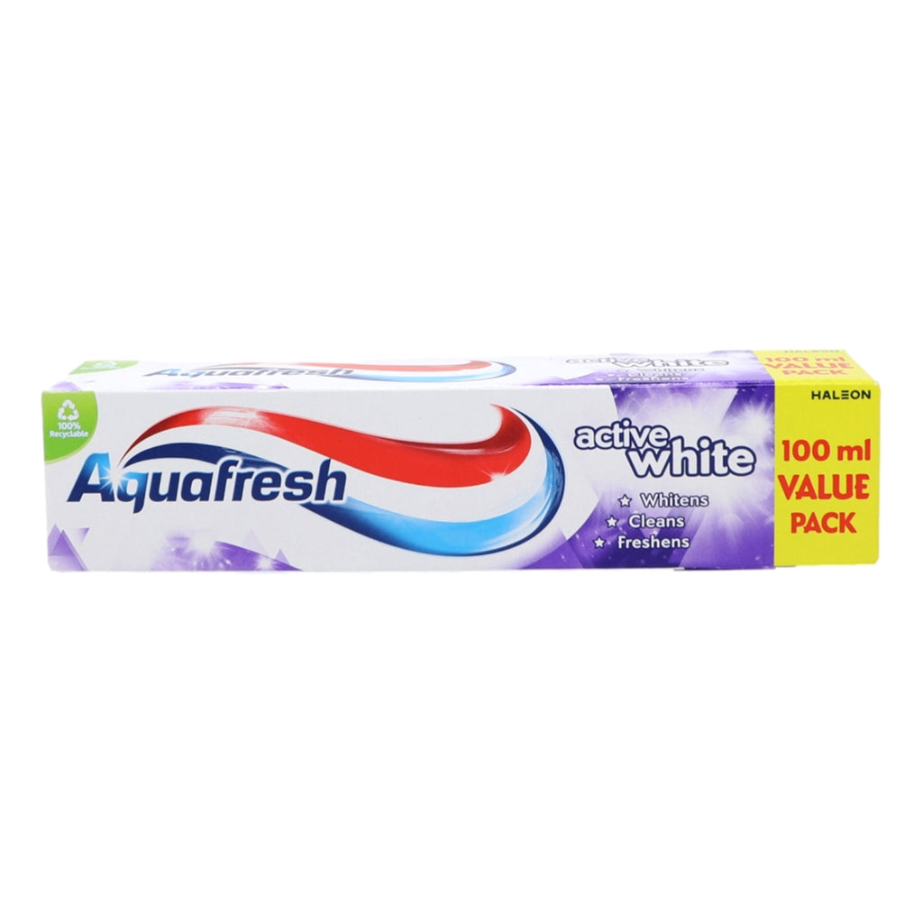 Aquafresh Toothpaste 100ml Active White | 5054563180179 | Intamarque ...