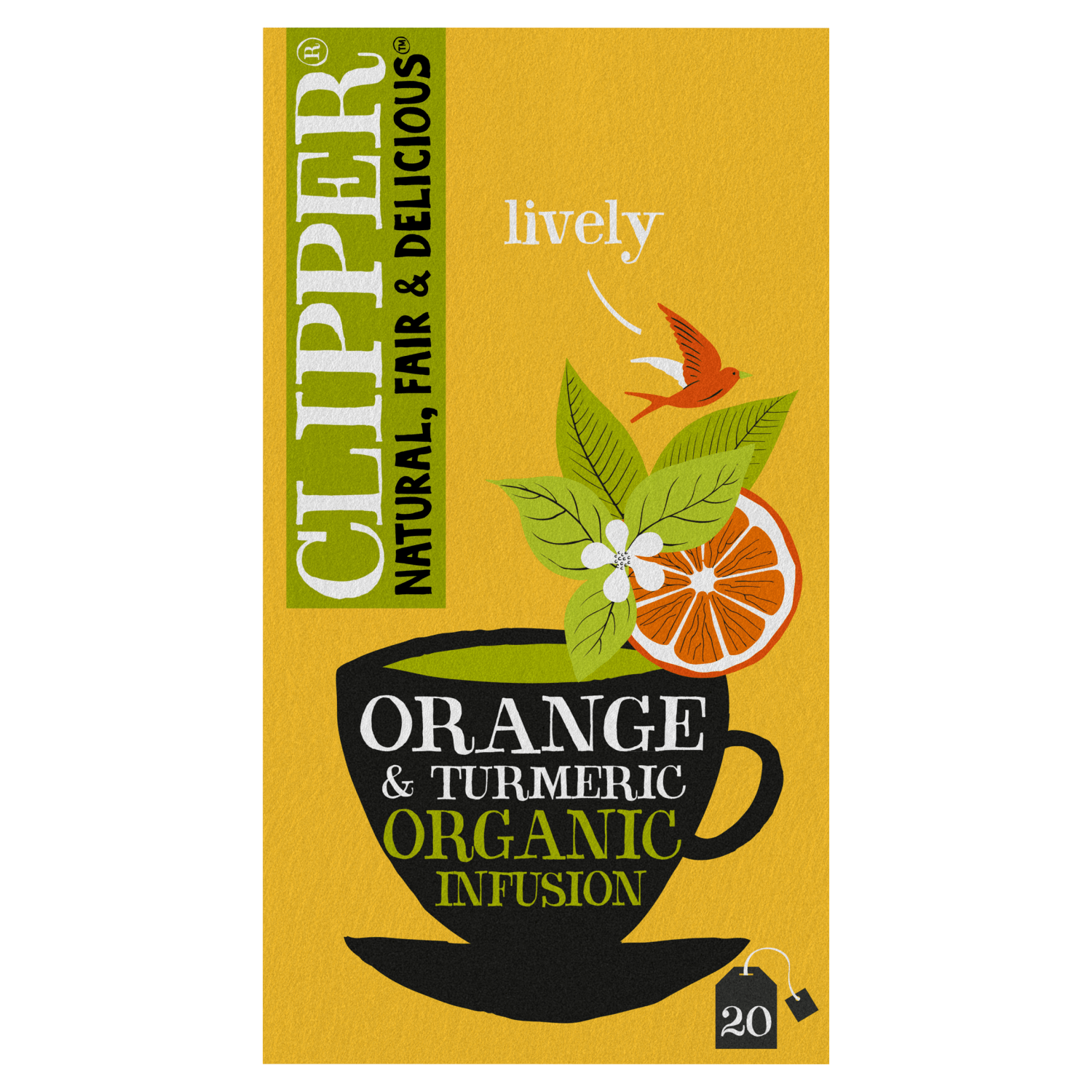 Clipper 20 Orange & Turmeric Organic Infusion 40g | 5021991941566 | UK ...