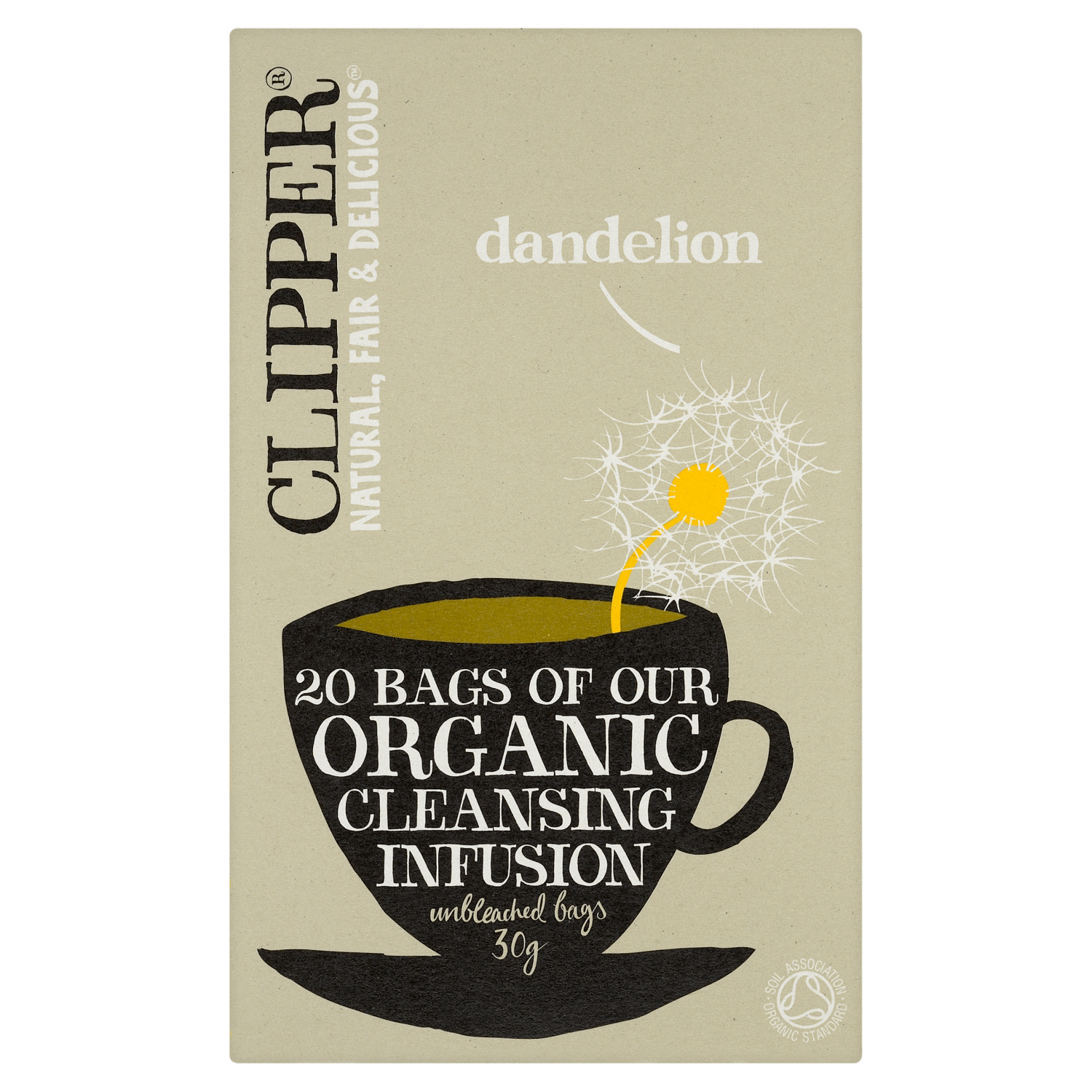 Clipper Organic Dandelion 20 Tea bags 30g | 5021991200052 | UK Food ...