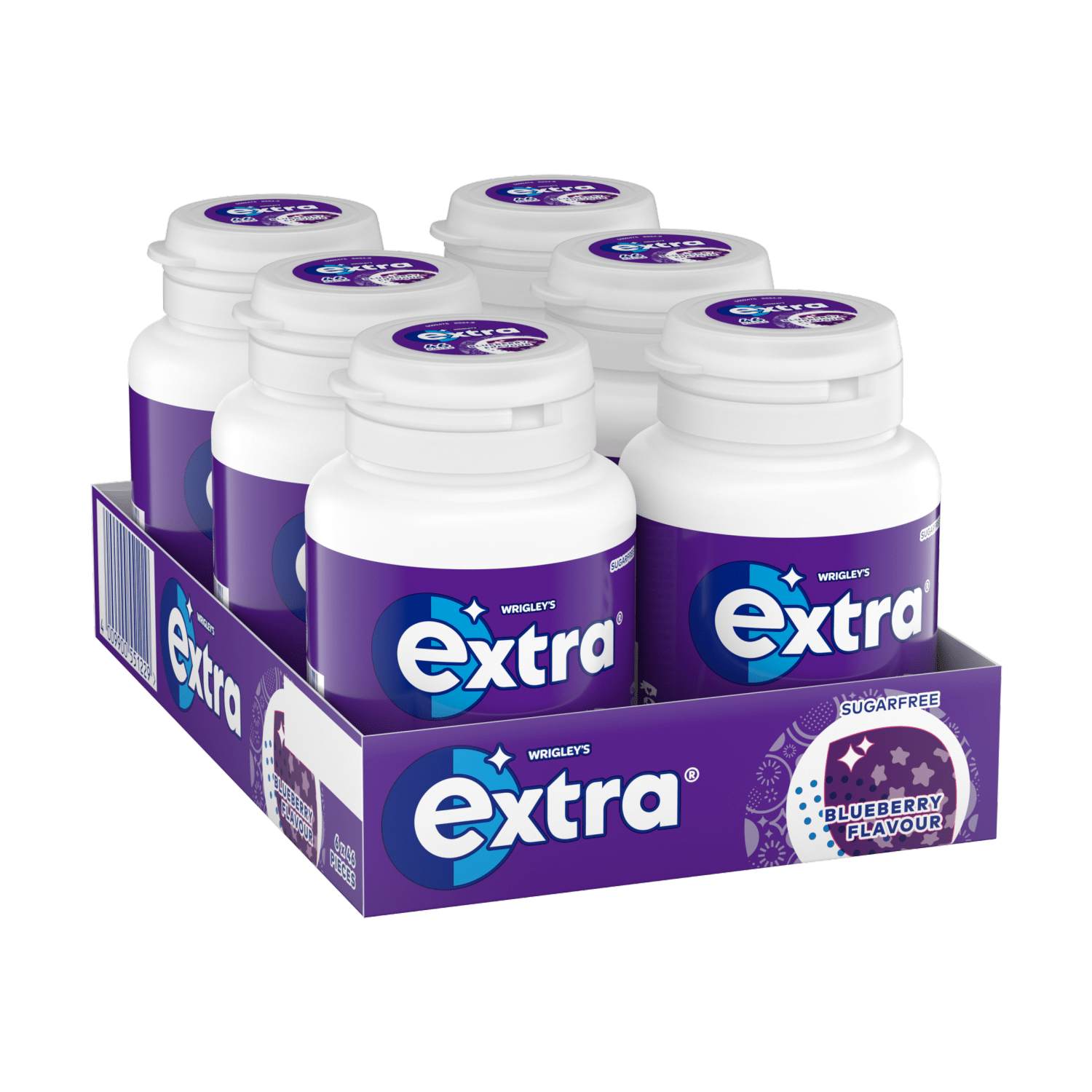 Extra Blueberry Flavour Sugarfree Chewing Gum Bottle 46 Pieces ...