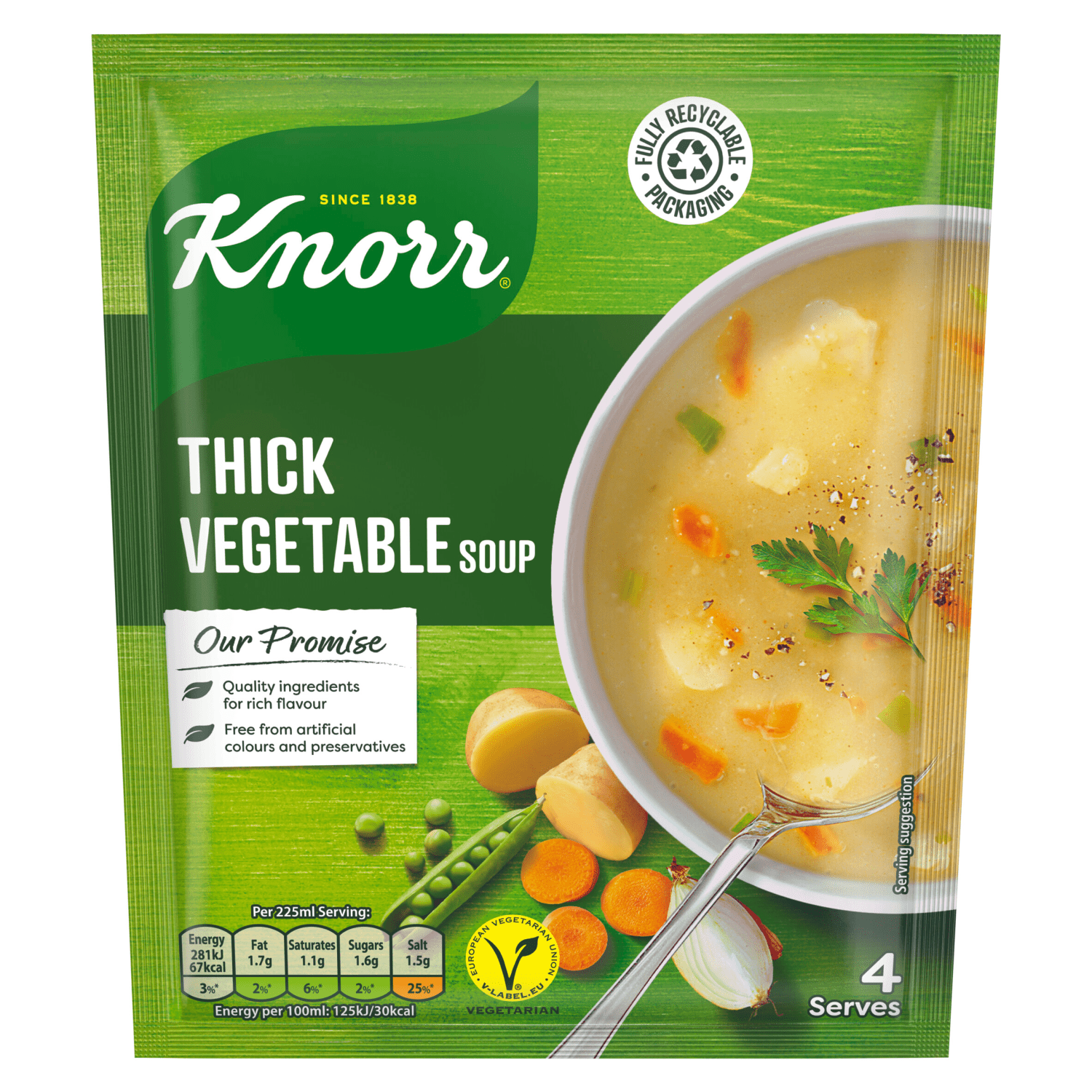 Knorr Dry Packet Soup Thick Vegetable 75 g | 8712566247851 | UK Food ...