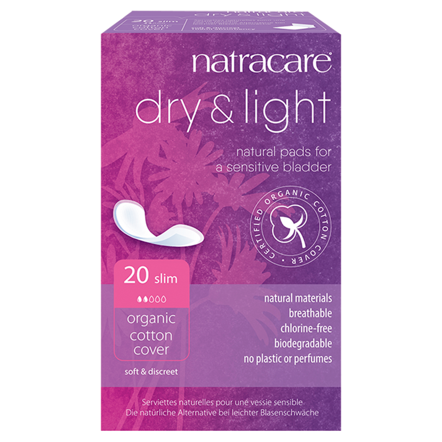 Natracare Dry & Light Inco. Slim Pads | 782126003508 | UK Food & Drink ...