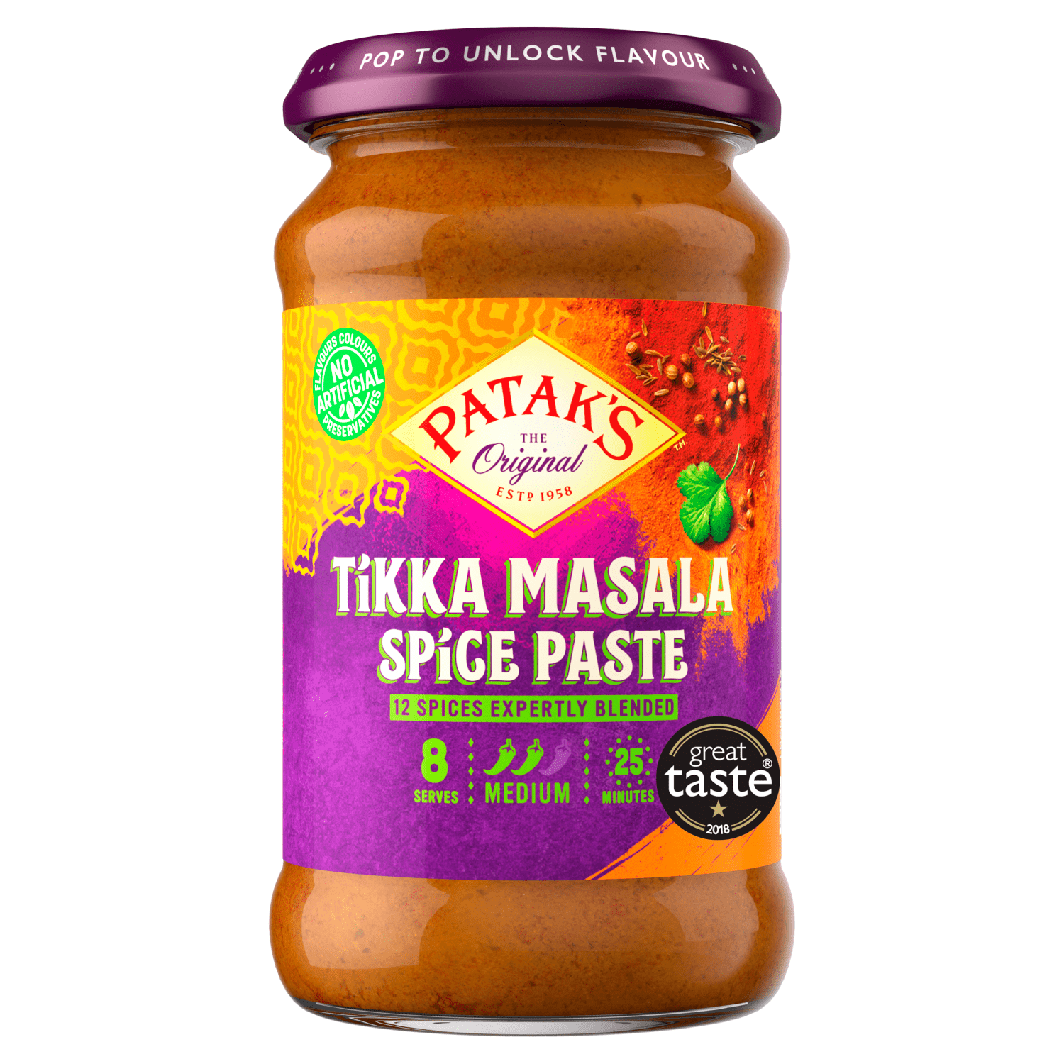 Patak's The Original Tikka Masala Spice Paste 283g | 5011308000994 | UK ...