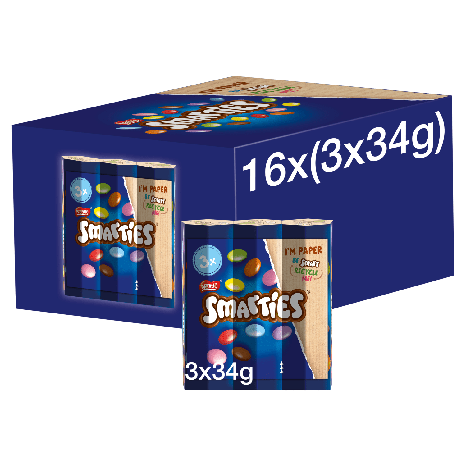 Smarties 3 x 34g (102g) | 7613039905920 | UK Food & Drink Wholesale ...