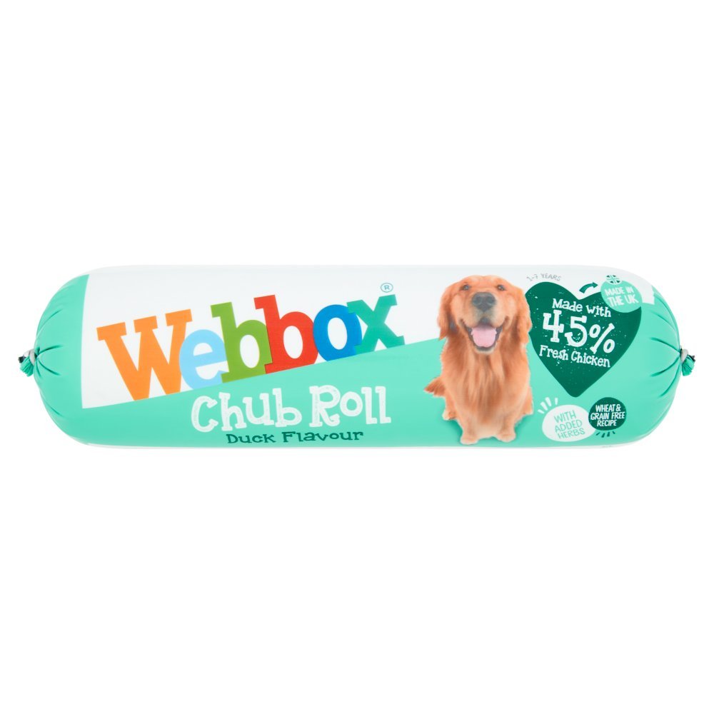 Webbox Chub Roll Duck Flavour 1-7 Years 720g | 5012144907645 | UK Food ...